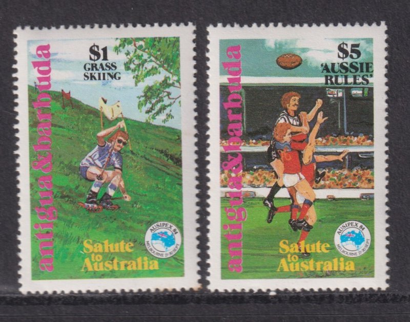 1984 Antigua "Ausipex '84" complete set MNH Sc# 779 / 780 CV $5.25 ...