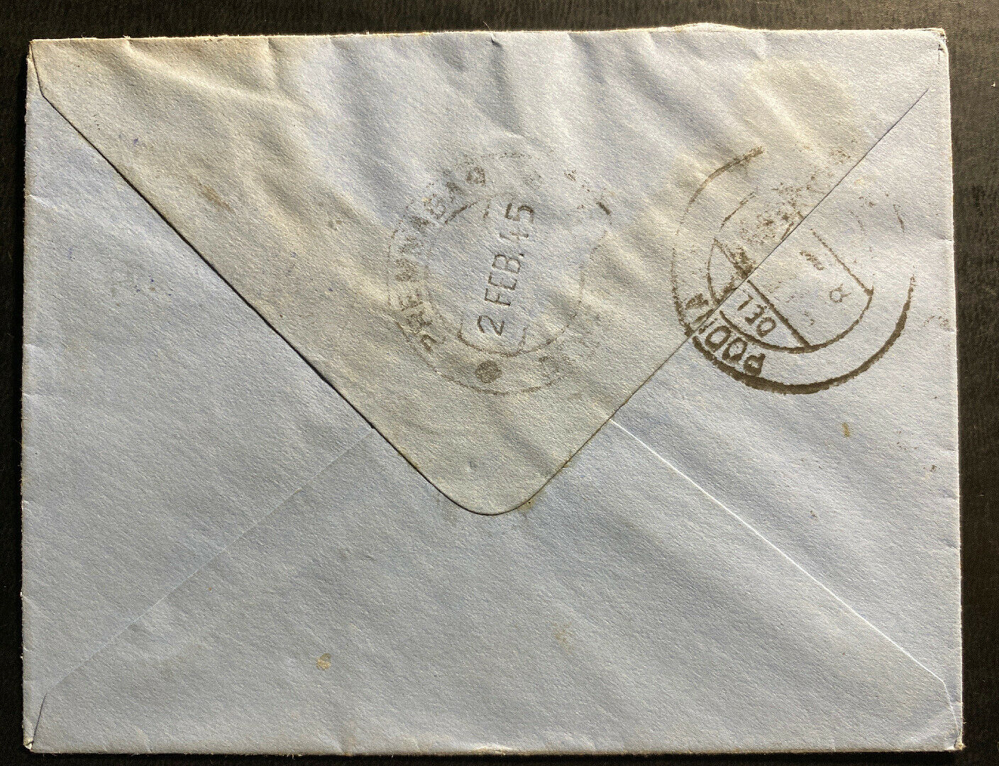 1945 Dehra Dun India POW Internment Camp Censored Cover To Rev Haas ...