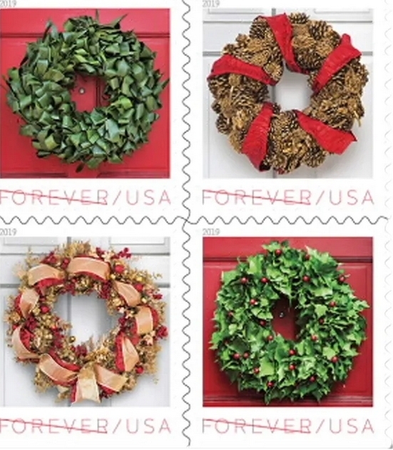 2019 Wreaths forever stamps 5 Booklets 100pcs | United States, General ...