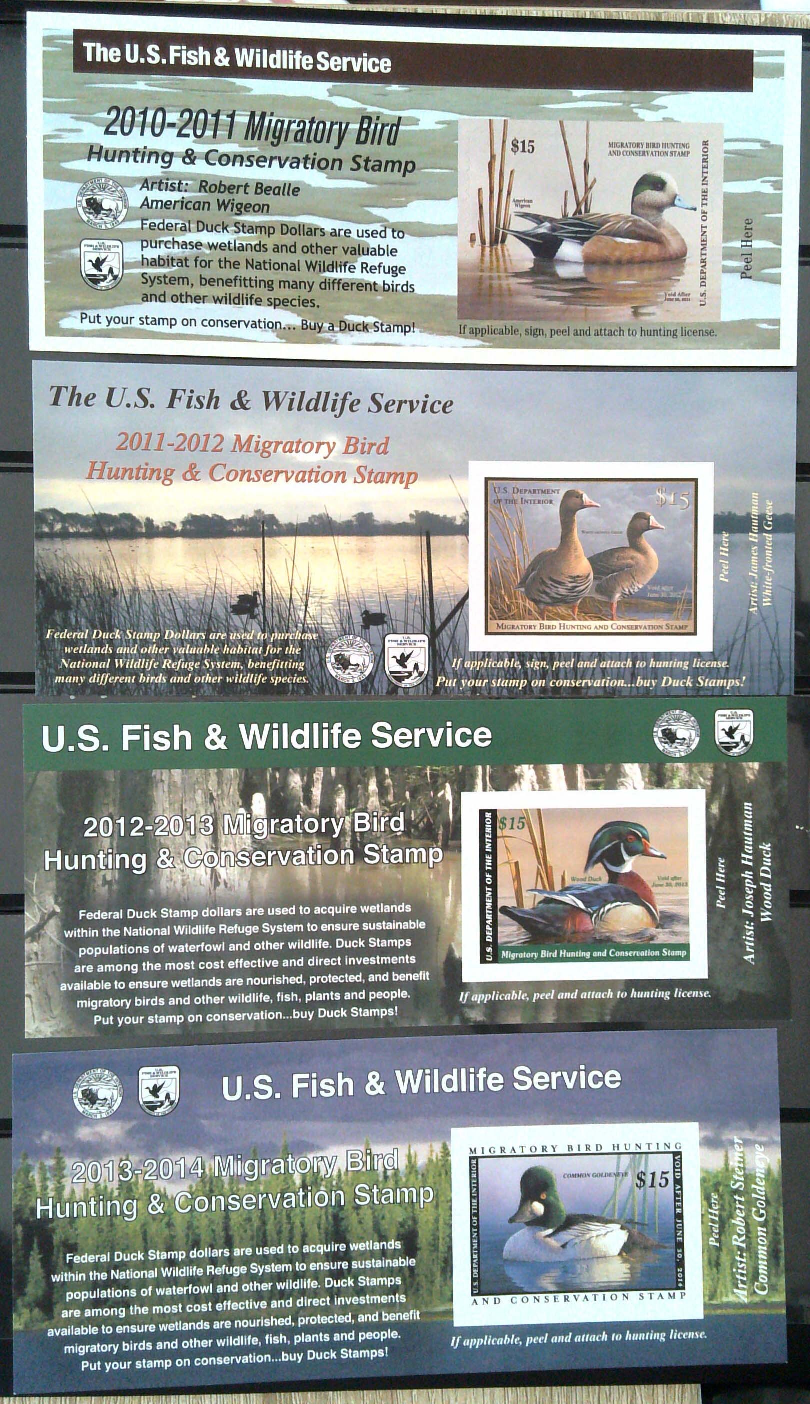 Scott #RW77A-80A - VF - Hunting Permit Stamps - MNH - Lot - 2010-13 ...