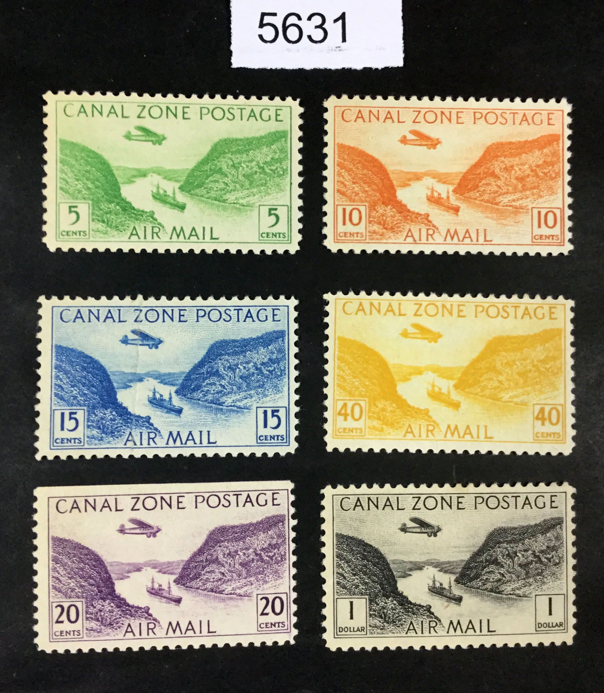 US Stamps Canal Zone #C7,C9-C11,C13-C14 Mint OG H LOT #5631 | United ...