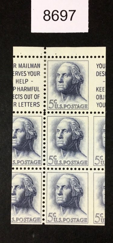 US Stamps #1213A VAR. Slogan 1 Miscut Mint OG H Booklet LOT #8697 ...