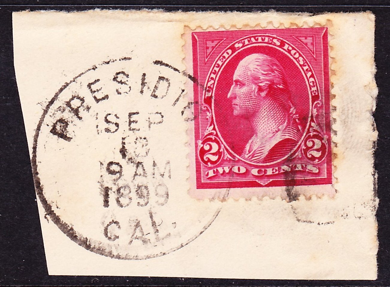Scott 279B, Tied on Piece, Presidio, CAL. (DPO), Sep 18, 1899 9AM ...