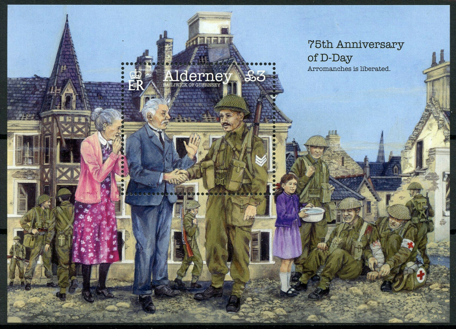 Alderney 2019 MNH WWII WW2 D-Day 1v M/S Tanks Aviation Ships Military ...