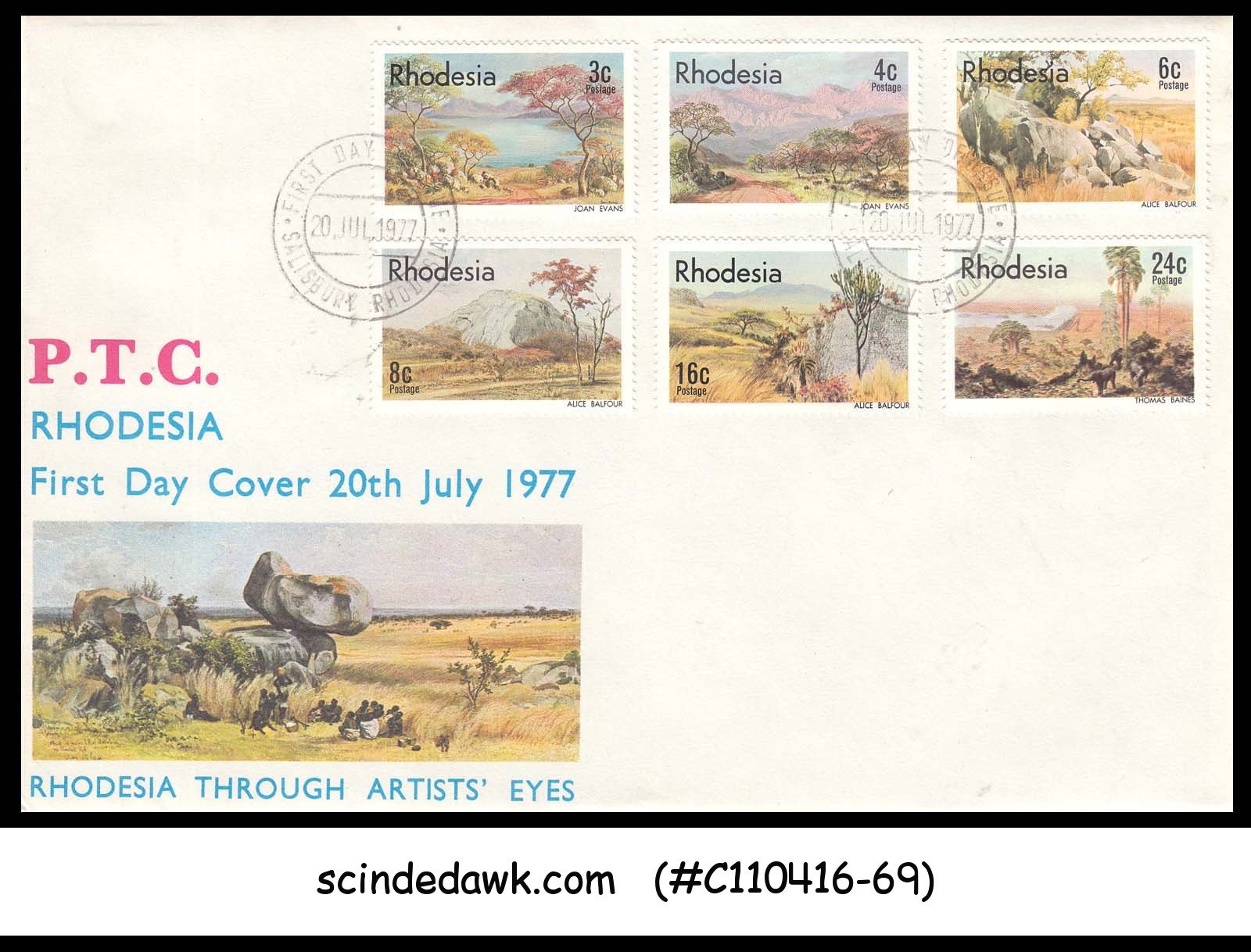 Rhodesia - 1977 Rhodesia Through Artists' Eyes / Paintings - 6v - FDC ...
