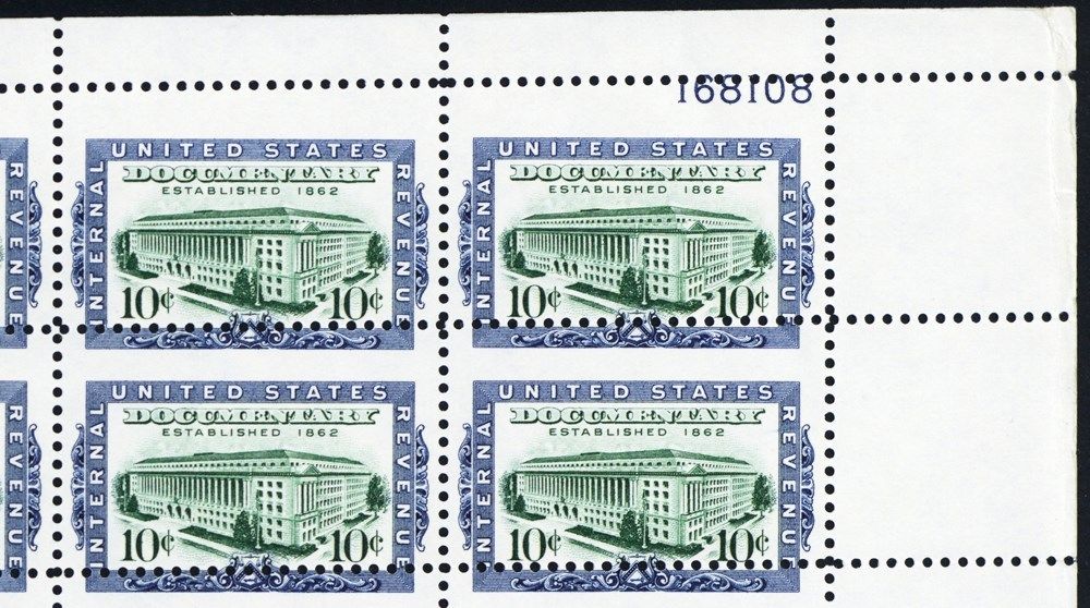 R733, VERY RARE Misperforated Error Sheet of 50 Stamps - Stuart Katz ...