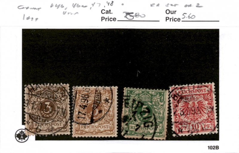 Germany, Postage Stamp, #46, 46a, 47, 48 Used, 1889-1900 (AB) | Europe ...