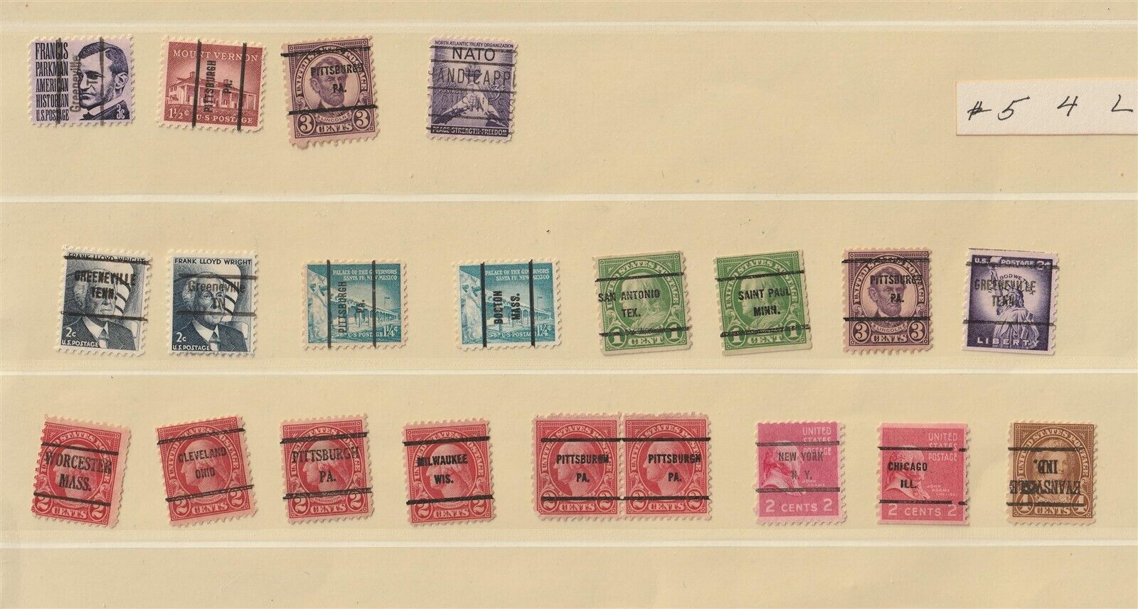 Precancel overprint Lot 21 (mostly Cities) US Coil Stamps Used | United ...