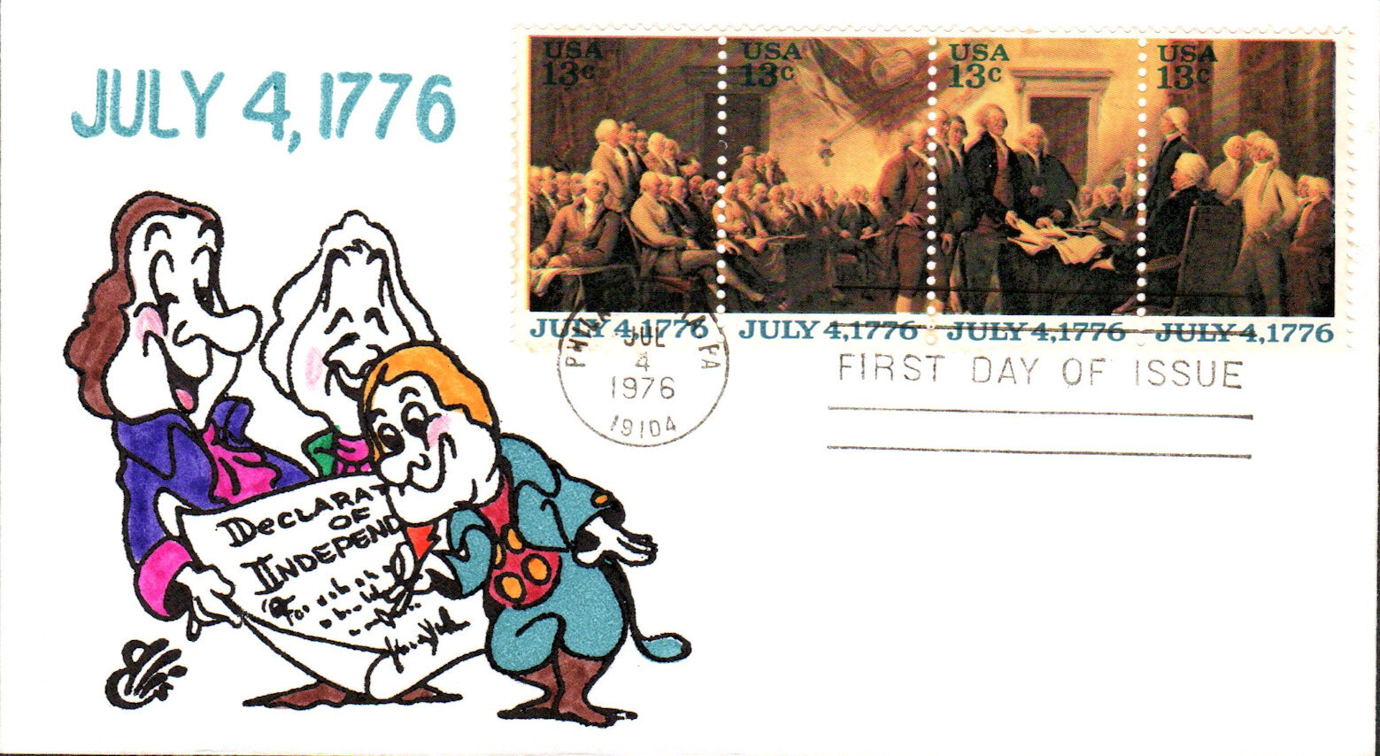 #1691-94 Declaration of Independence Ellis FDC | United States, General ...