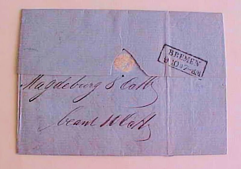 German Prussia #18B Cat.250m($150.00) Magdeburg 1865 B/S Bremen ...