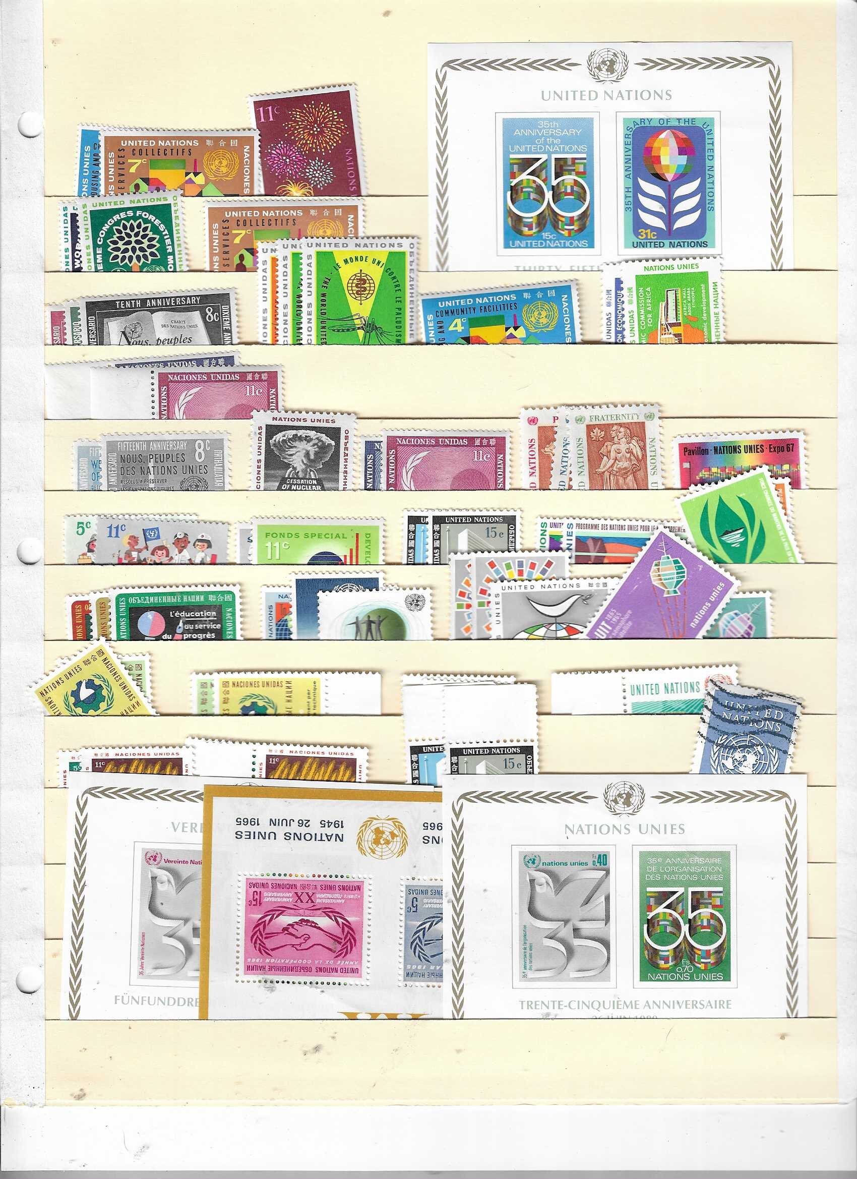 United Nations Collection on Stock Sheet Mint/Used | Worldwide - United ...