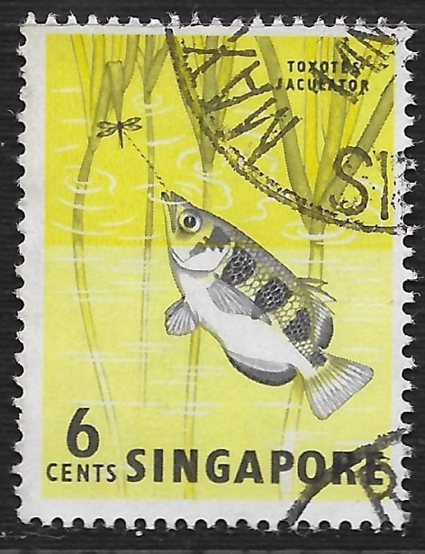 Singapore #56 6c Malayan Fish - Archerfish | Asia - Singapore, General ...