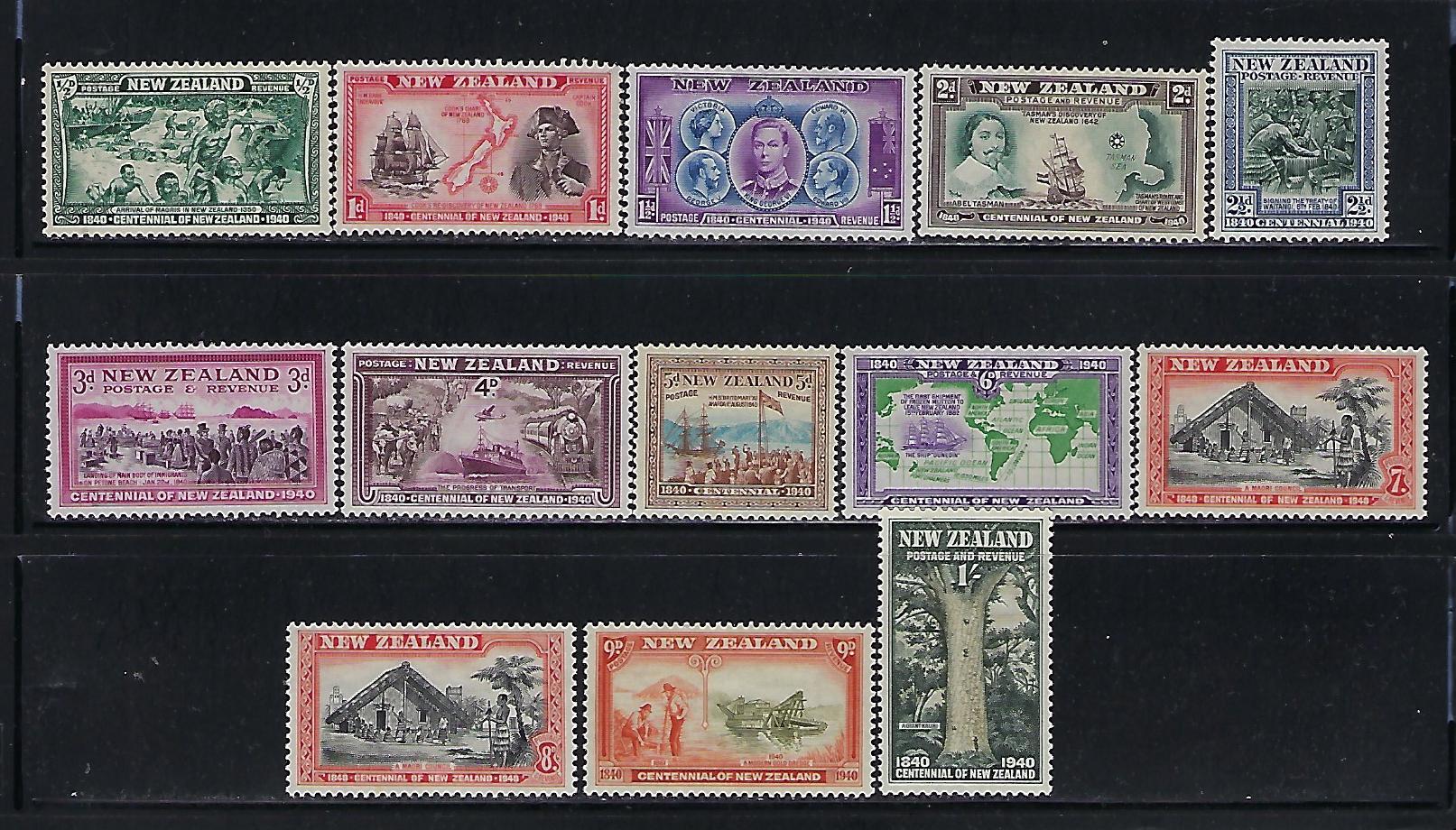New Zealand Scott #229-241 1940 Centenary British Sovereignty Mint ...