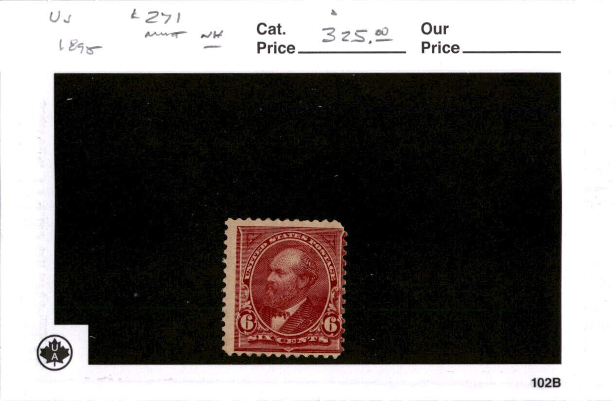 United States Postage Stamp, #271 Mint NH, 1895 Garfield (AB) | United ...
