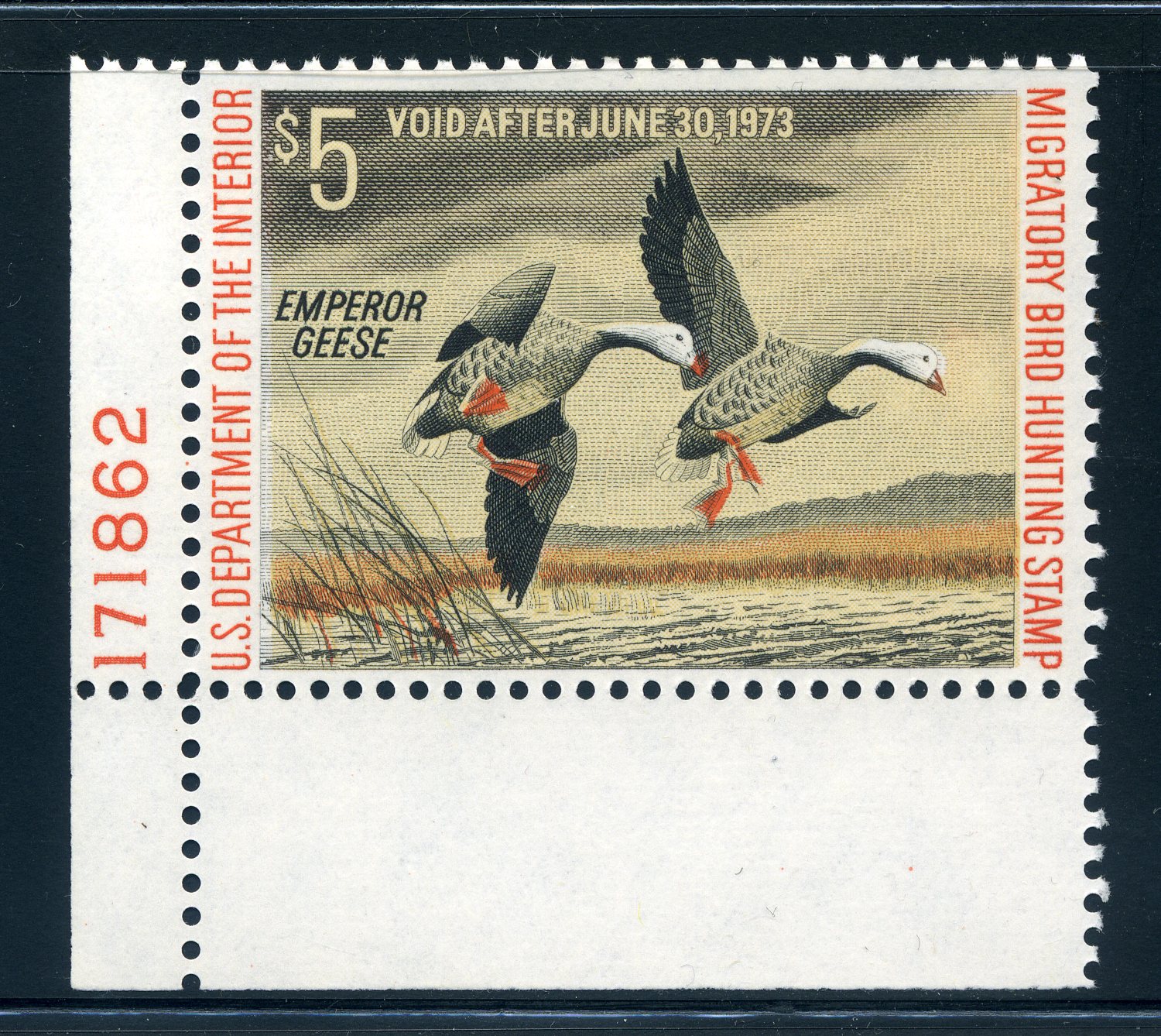 RW39 1971 US Department of the Interior - Emperor Geese - $2 MNH Duck ...