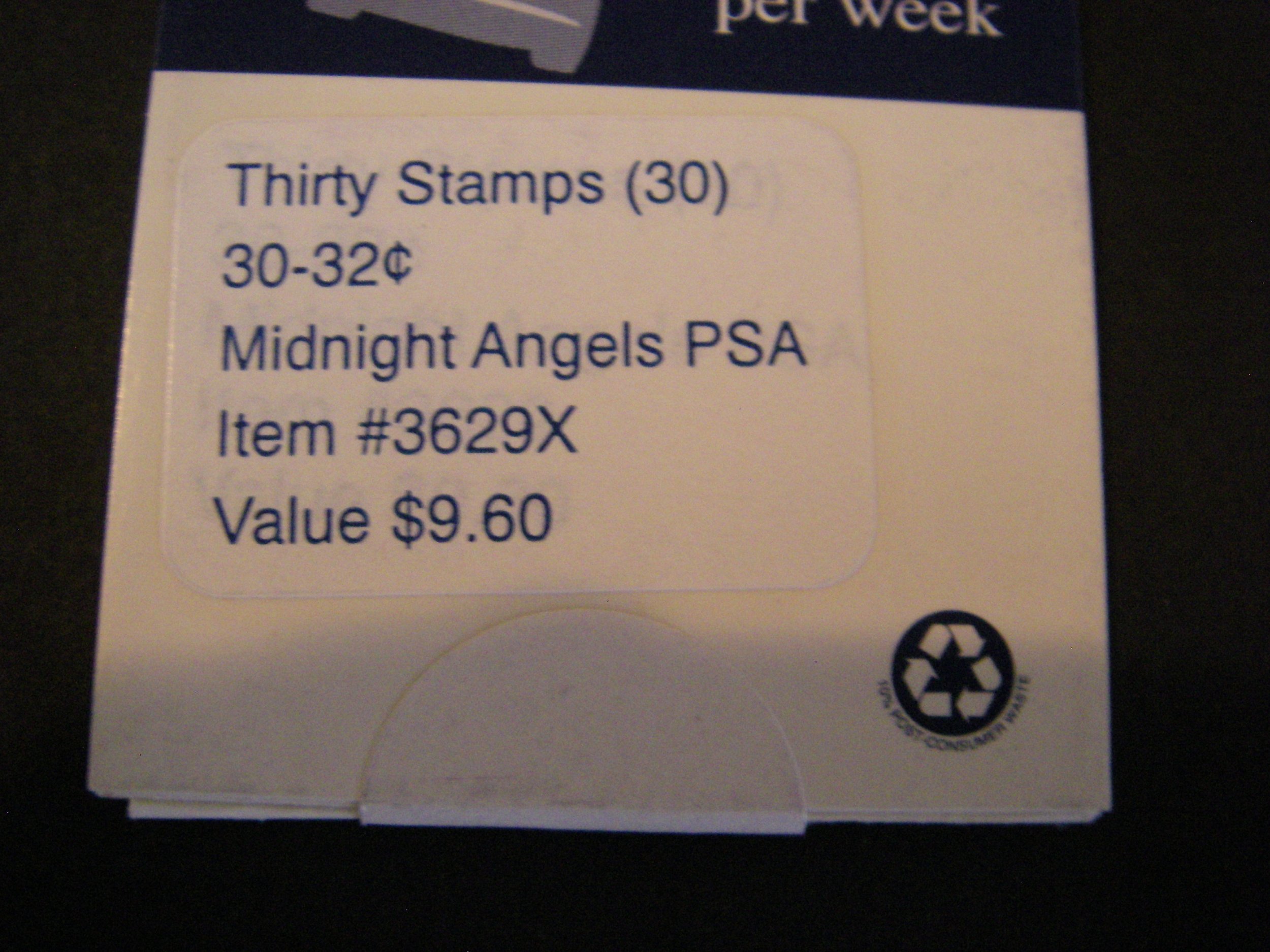 BK233D, Scott 3012d, 32c Angel, MDI Booklet 30, Pos E-14/F-4, #3629X ...