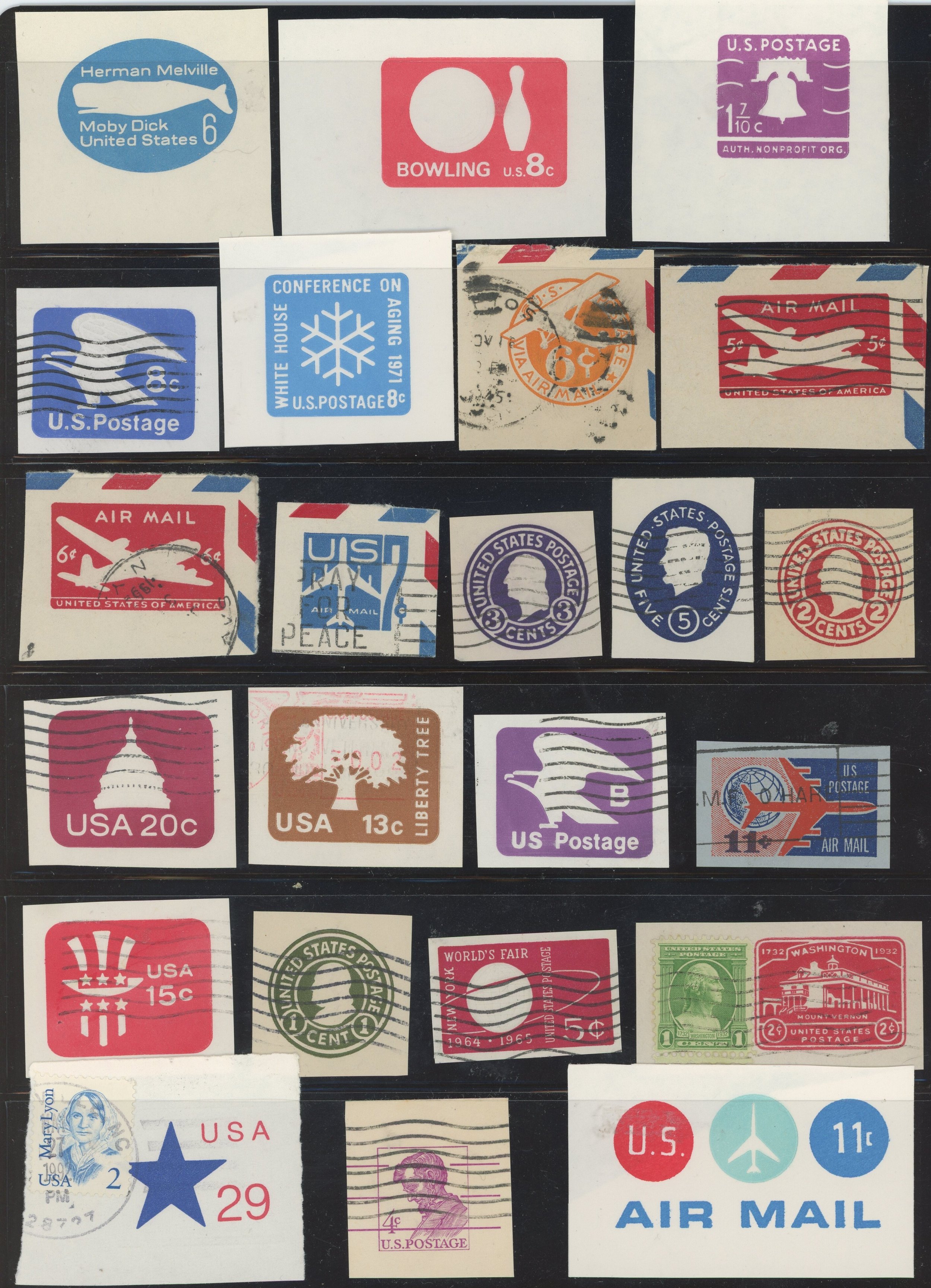 USA Cut Squares, Entires, Postal Cards, Aerogrammes Assortment - Cat ...