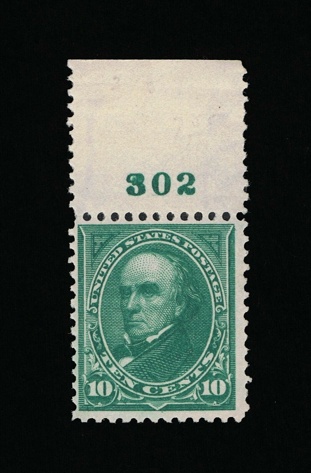 Genuine Scott #273 F-Vf Mint OG NH 1895 Dark Green 10¢ Plate Number ...