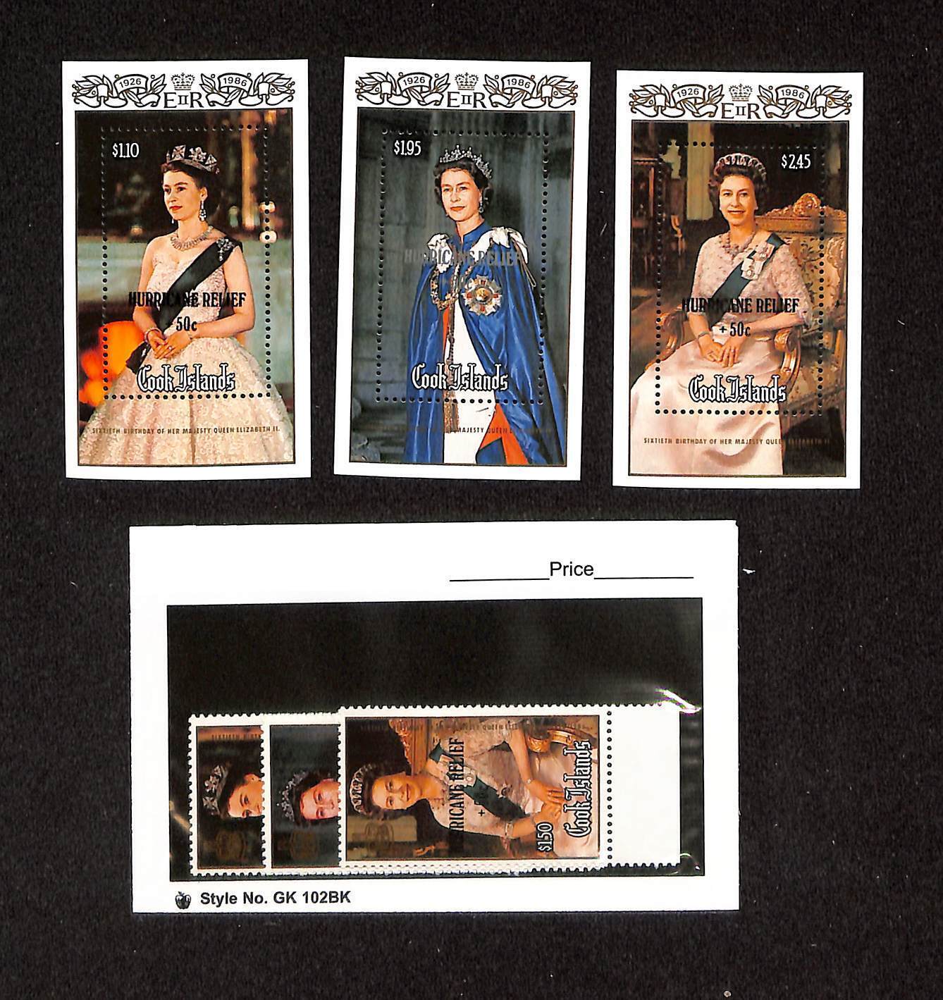 Cook Islands, Postage Stamp, #B100-2, B136-8 Mint MNH, Queen Elizabeth ...