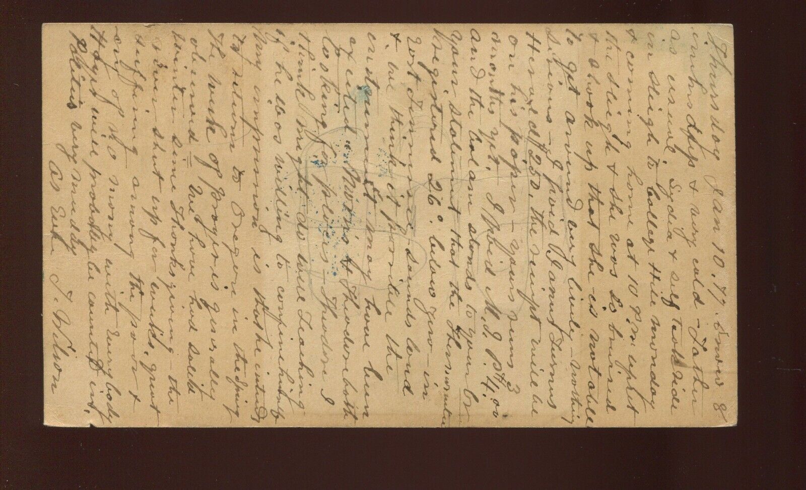 UX4 (UPSS S3d) Used Postal Card with Inverted & Reversed Watermark ...