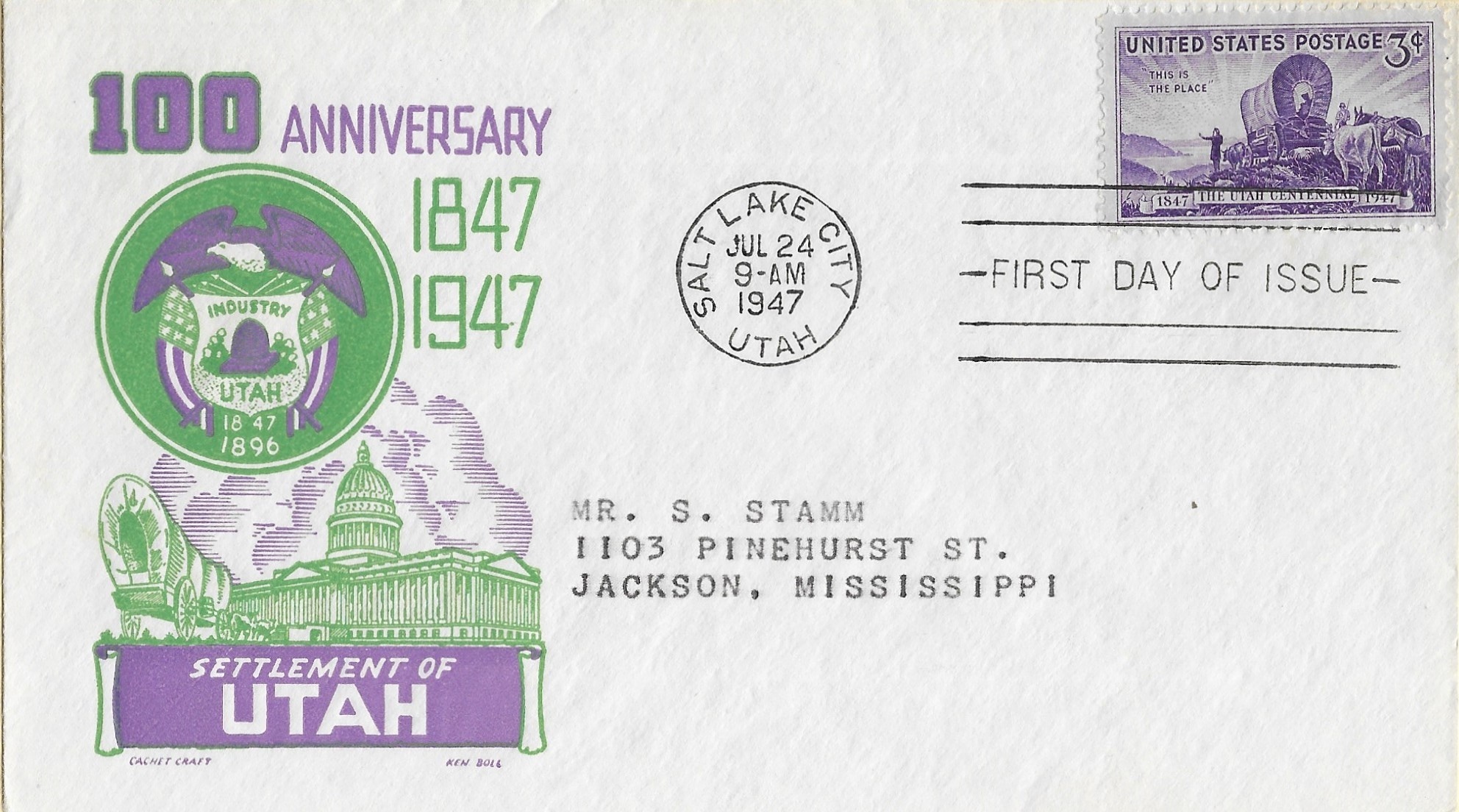 1948 FDC, #968, 3c Poultry Industry, Smartcraft | United States ...