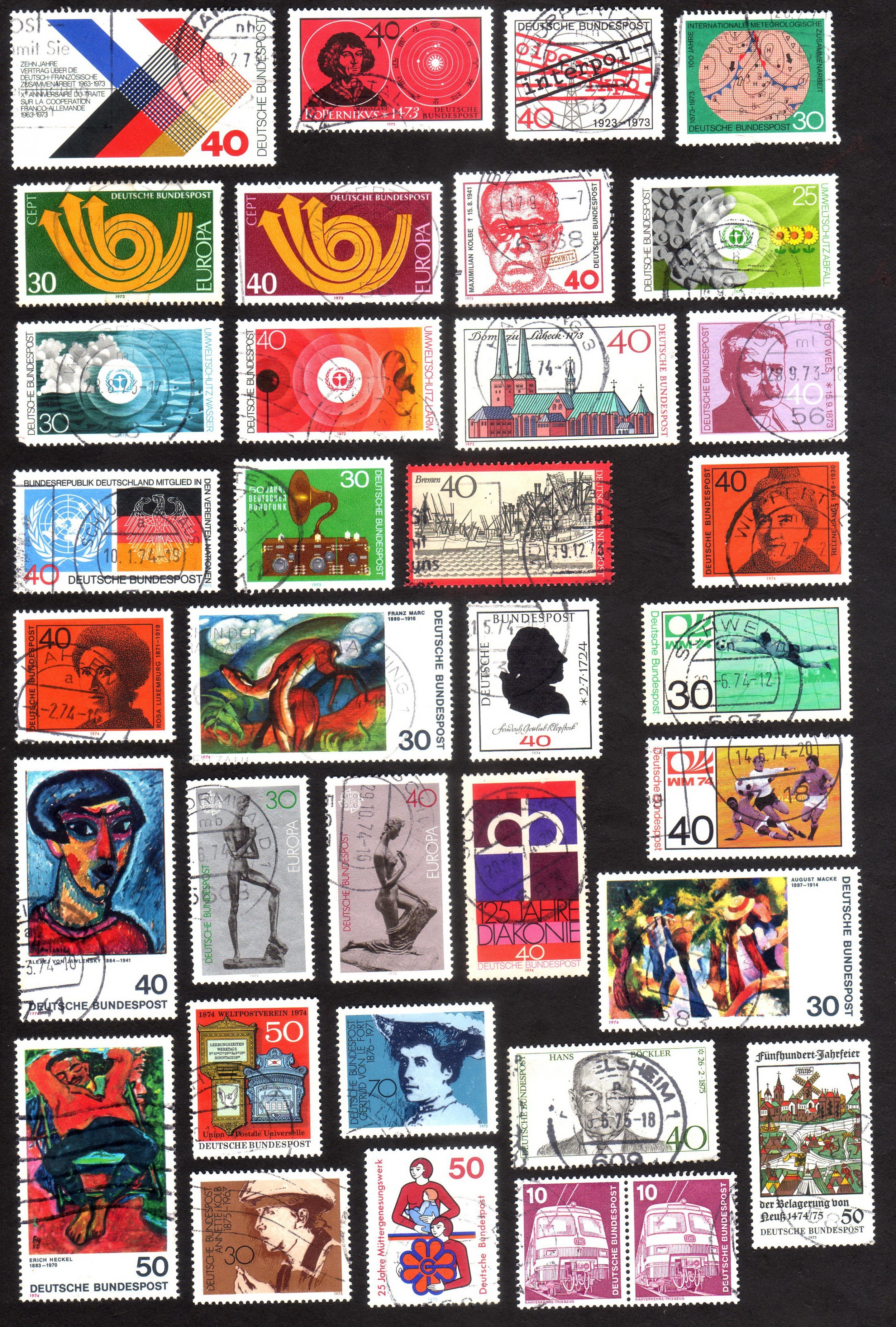 1970's Germany stamp mix, Lot of 35 pcs | Europe - Germany & Colonies ...