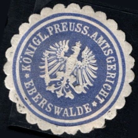 Vintage Germany Letter Seal Royal Prussian District Court Eberswalde ...