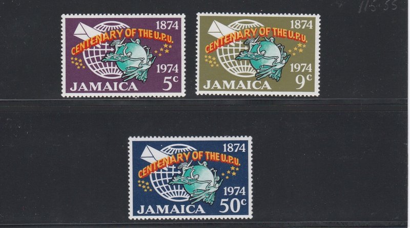 Jamaica # 387-389, UPU Centennial, Mint NH, 1/2 Cat. | Caribbean ...