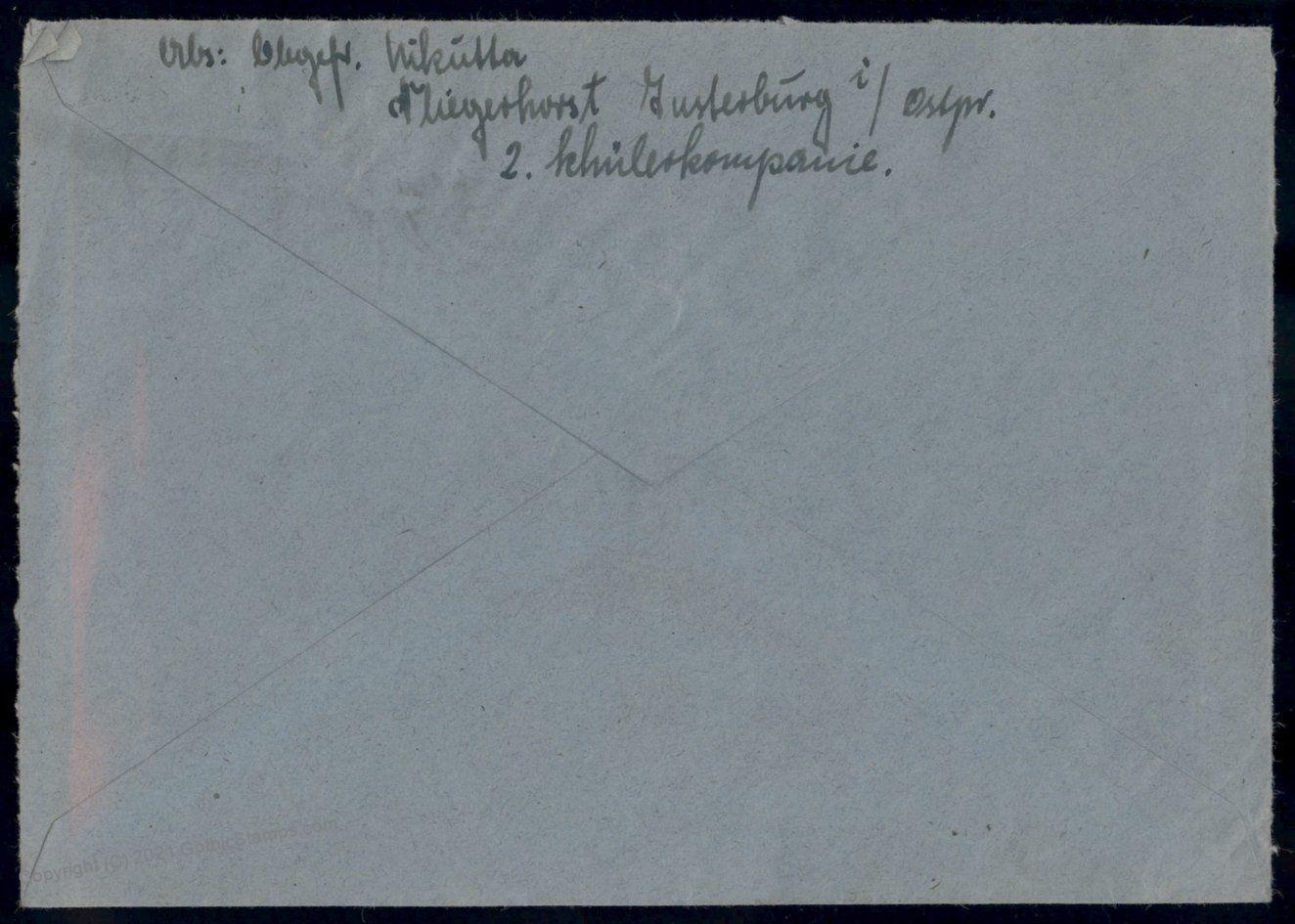 3rd Reich 1940 Germany Feldpost Luftwaffe Stuka Flight School ...