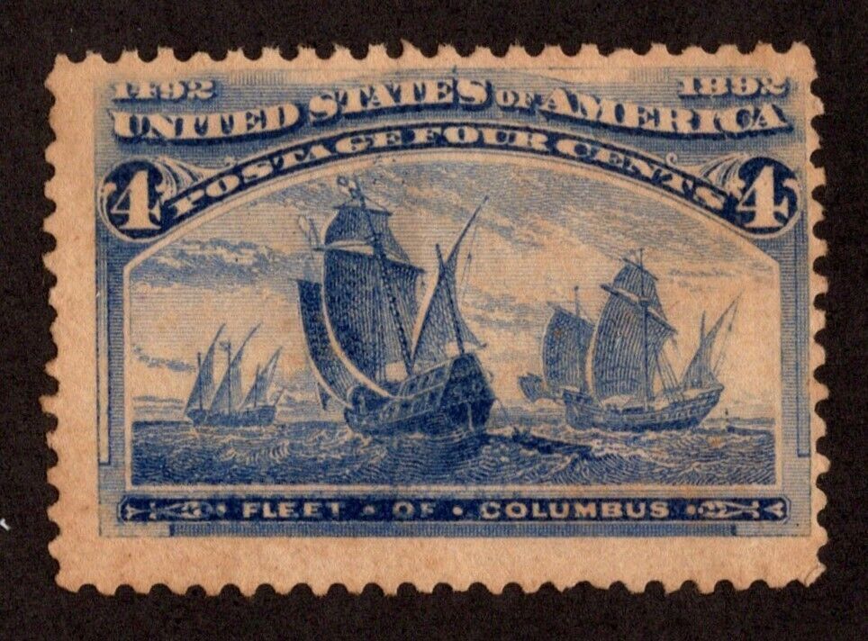 Kappysstamp US Colombian Scott 233 $.04 Ultramarine Mint NO GUM CV $14 ...