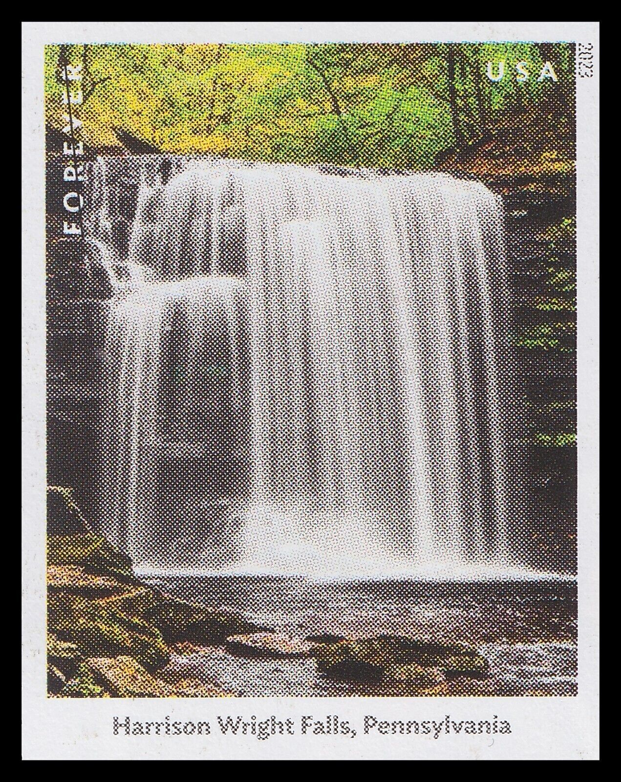 US 5801n-5801y Waterfalls imperf NDC set (12 single stamps) MNH 2023 ...