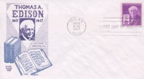945 Thomas Alva Edison - Bi-Color | United States, General Issue Stamp ...