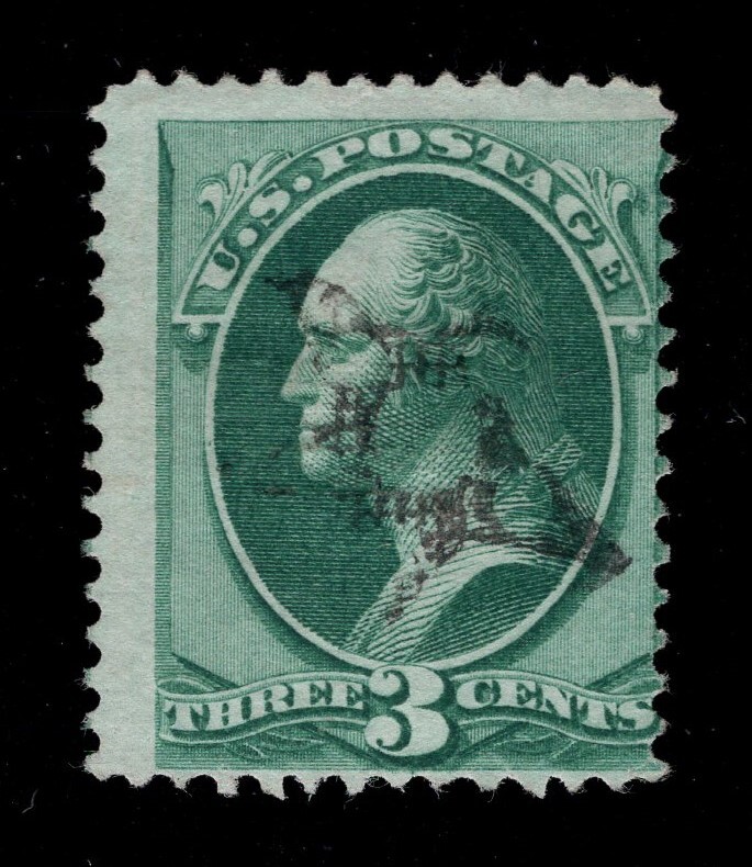 US# 136A - 3 Cents, Green - 'I' Grill - Star Cancel - Cat:$90.00 ...