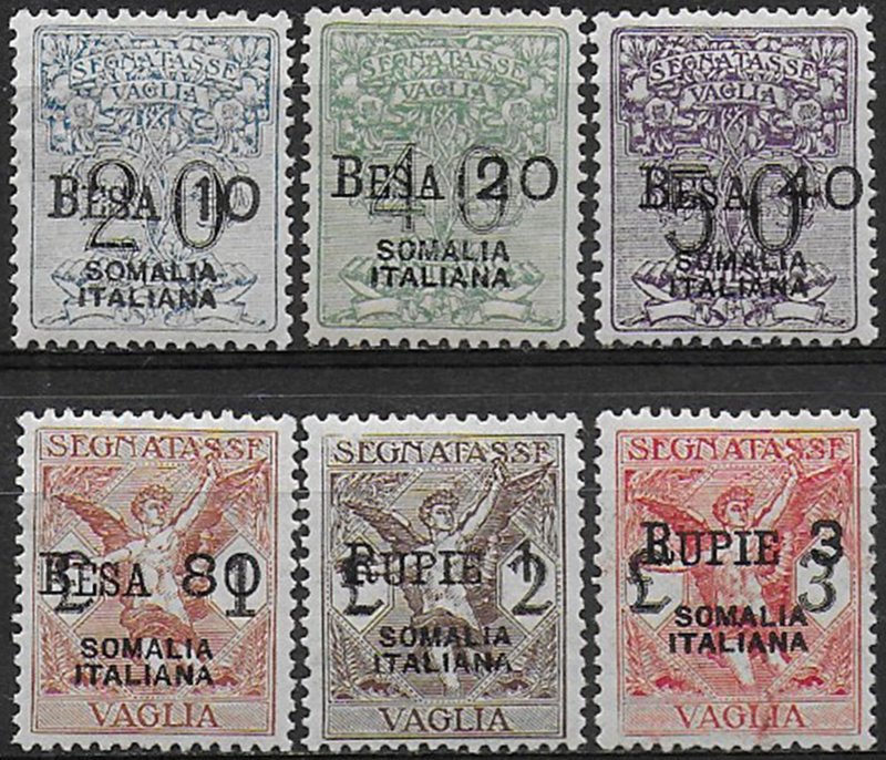 1924 Somalia segnatasse vaglia 6v. bc MNH Sassone n. 1/6 | Europe ...