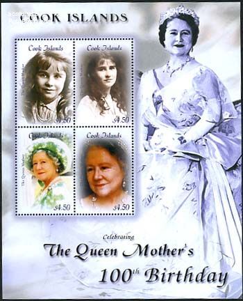 Cook Islands 2000, Queen mother 4v m/s, MNH | Australia & Oceania ...
