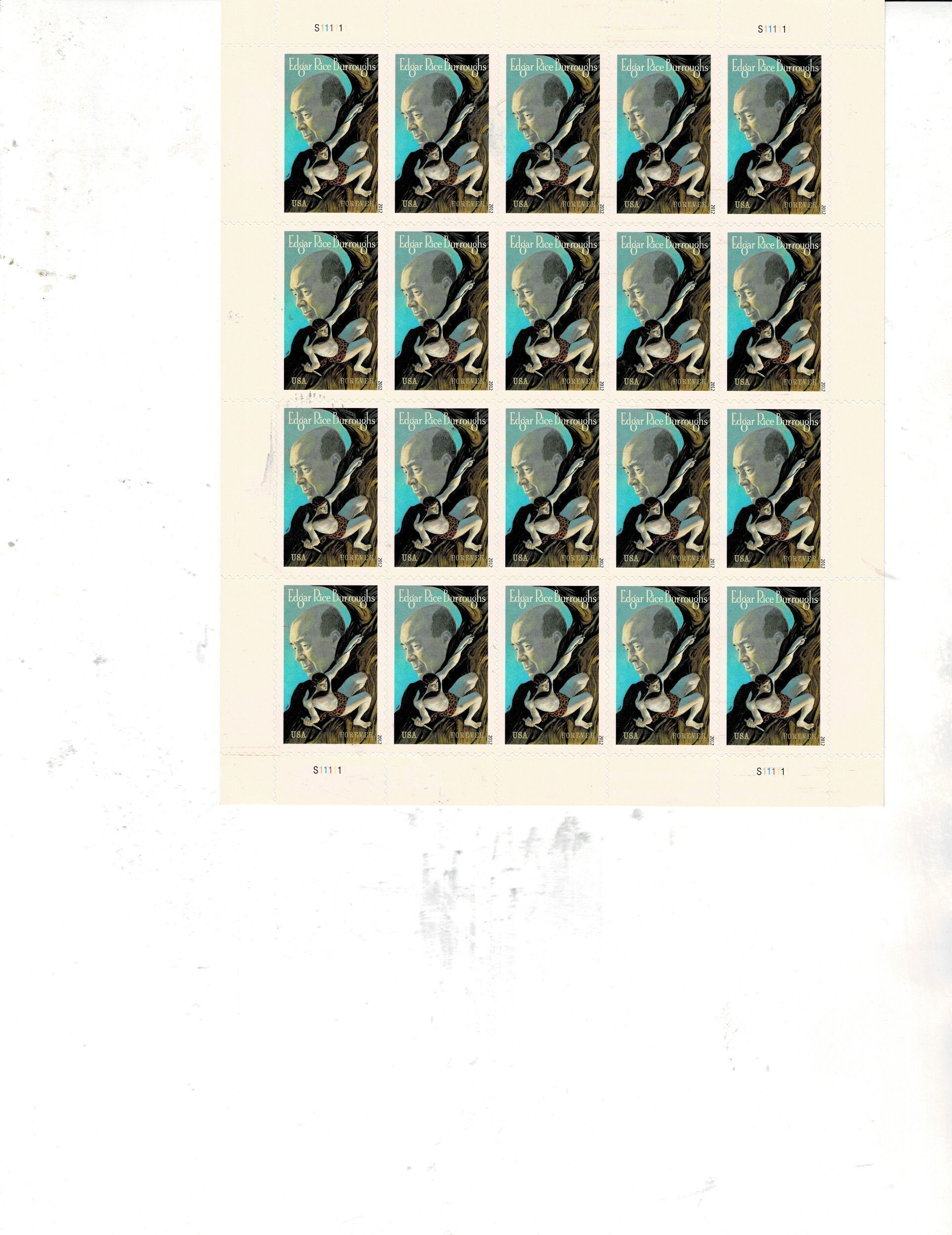 Edward Rice Burroughs Tarzan Forever US Postage Sheet #4702 VF MNH ...