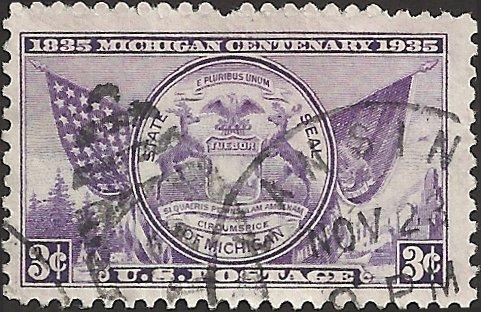 # 775 Used Michigan Centenary | United States, General Issue Stamp ...