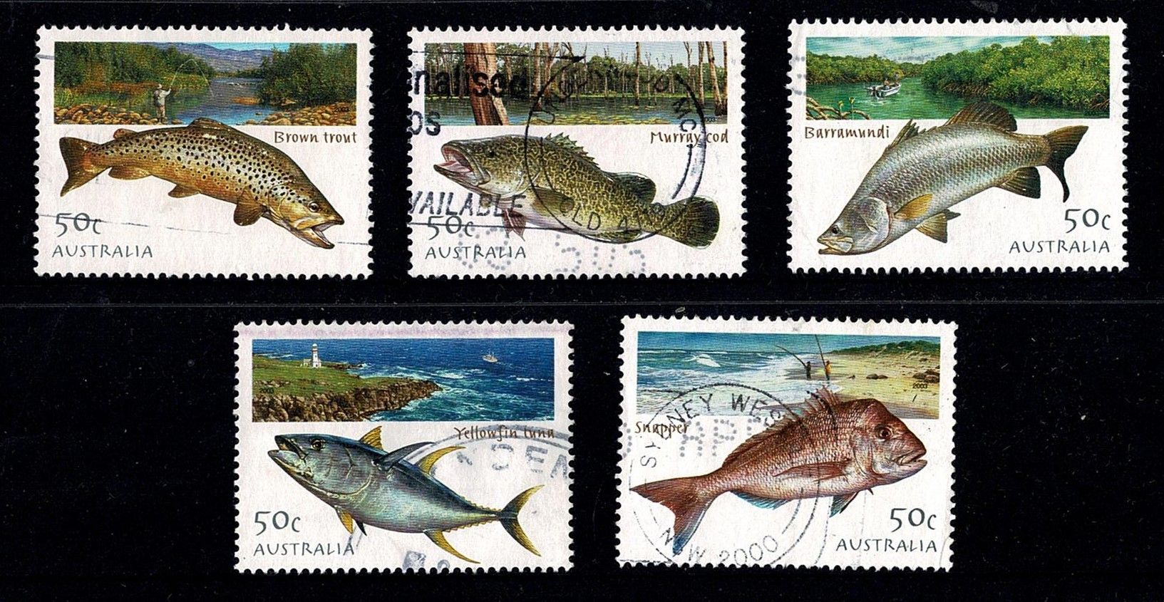 Australia 2003 Fishing - Fish Set of 5 Used - | Australia & Oceania ...