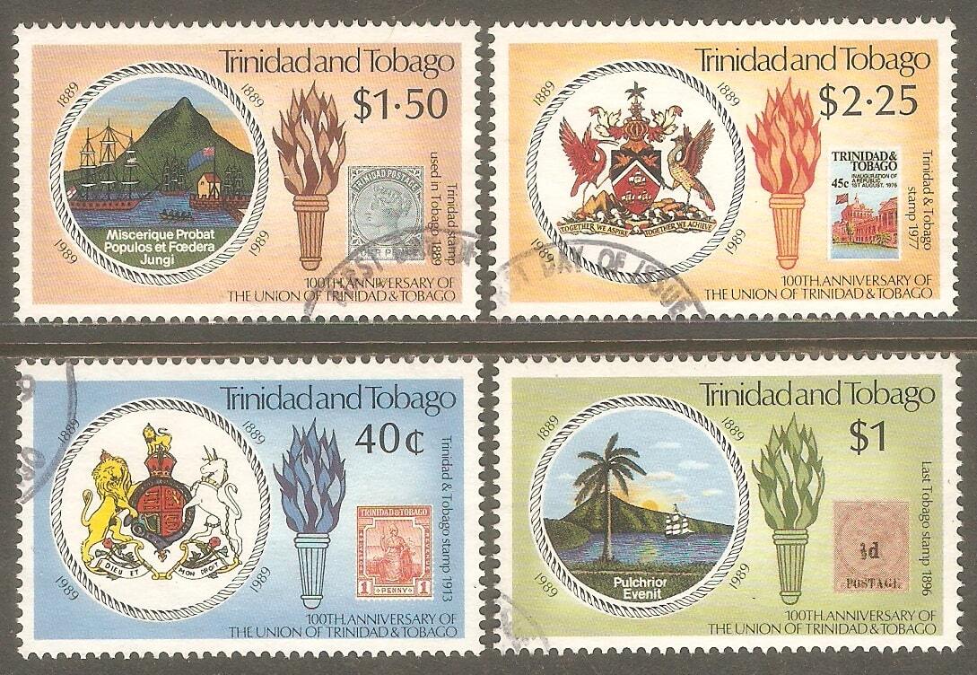 TRINIDAD & TOBAGO Sc# 488 - 491 Set4 USED FVF 100th Anniv. of Union ...