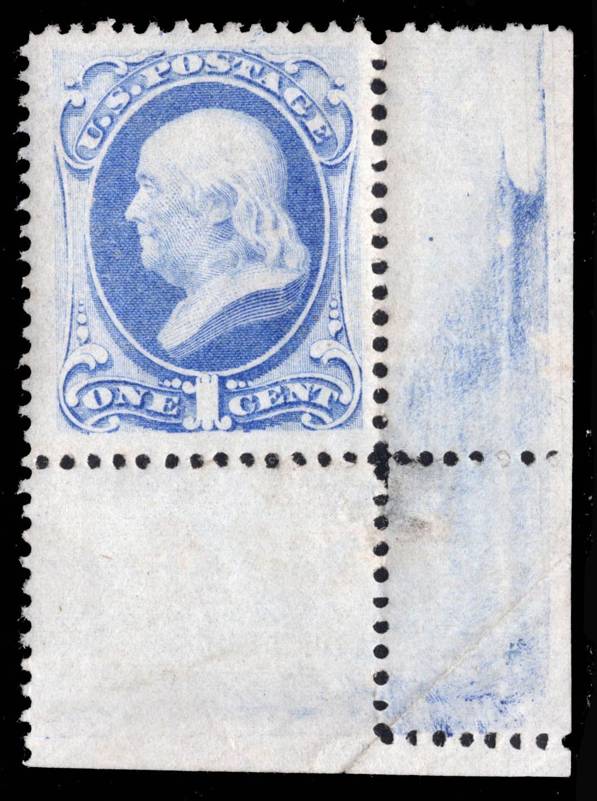 US Stamps # 145 Mint OG LH Corner Margin Copy Jumbo LOT #44291 | United ...