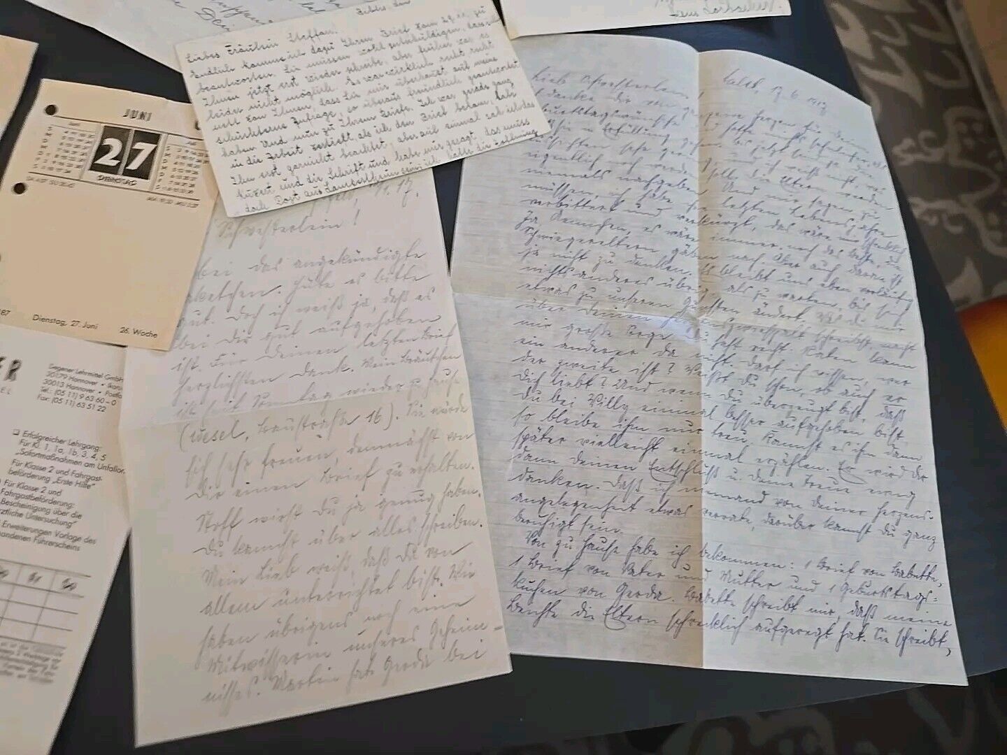 WW1 WWII German Mixed Document Letters Postcard Stamp Letters ...