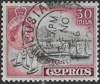 Cyprus # 175 QE II 30m Kyrenia (1) VF Used | Europe - Cyprus, General ...