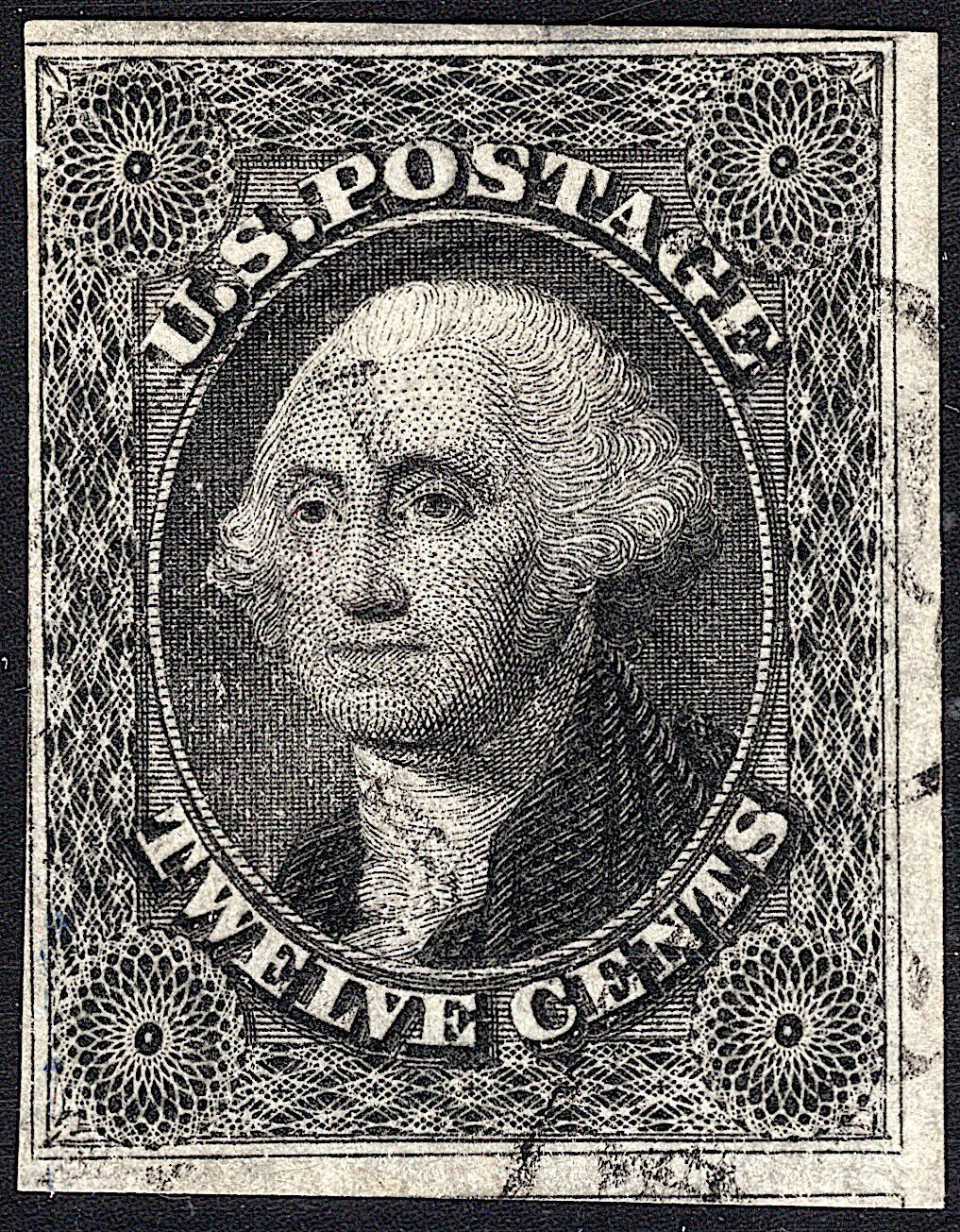 Scott 17, nice margins, just touching frame line at left, small thin at ...