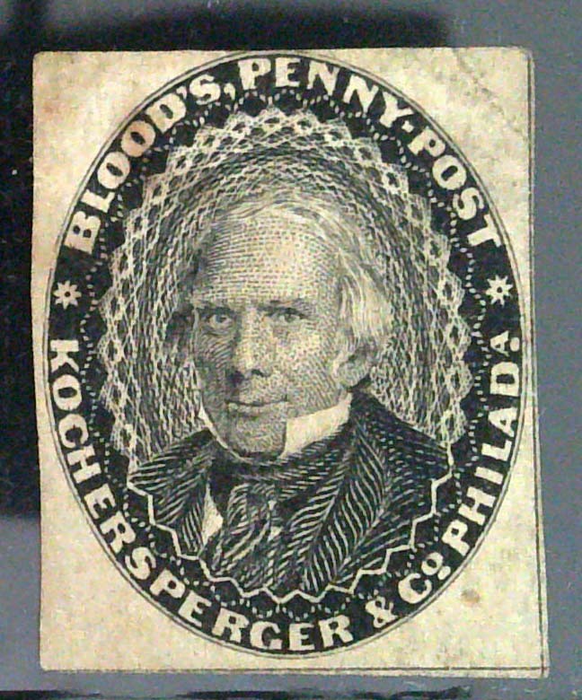 Scott#15L18 - 1c Black - Clay - III. Blood's Penny Post - Unused ...