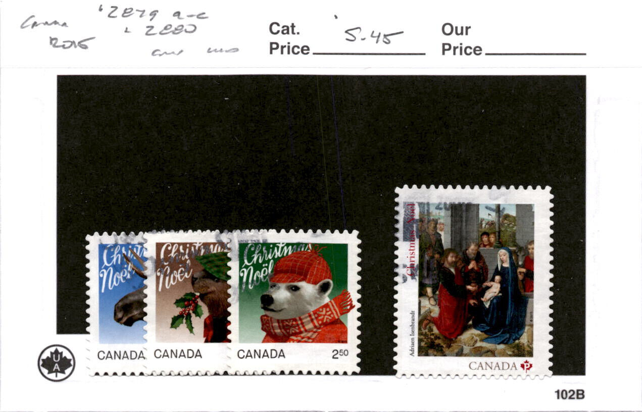 Canada, Postage Stamp, #2879a-c, 2880 Used, 2015 Christmas | Canada ...
