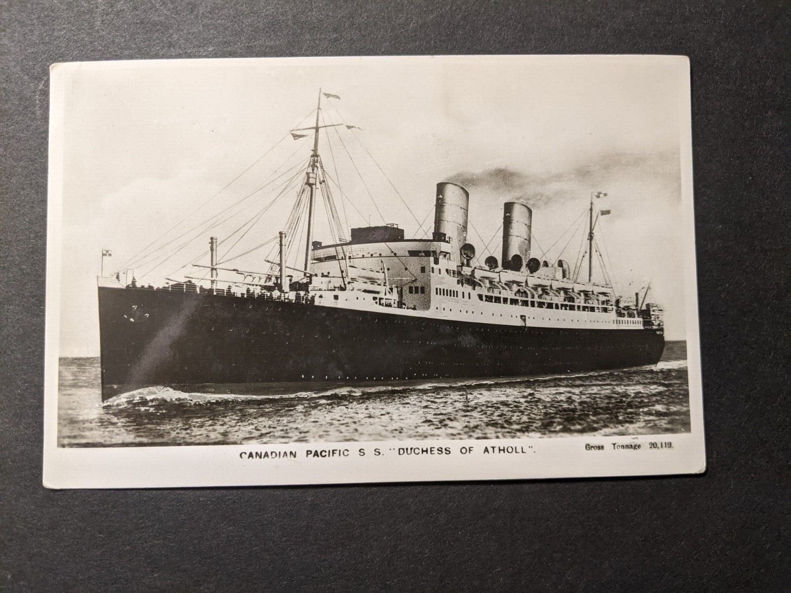 1935 Ship RMS DUCHESS of ATHOLL, CANADIAN PACIFIC Naval Cover PAQUEBOT ...