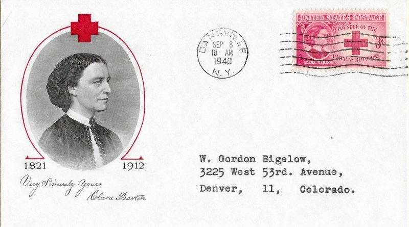 1948 FDC, #967, 3c Clara Barton, Fulton | United States, General Issue ...