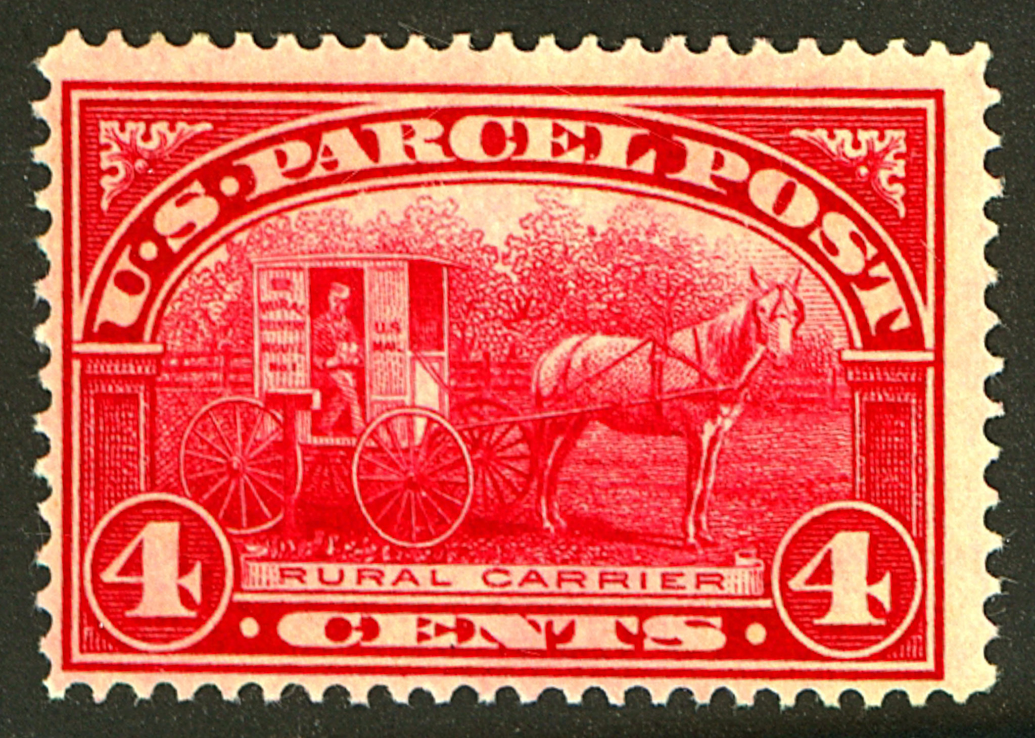 U.S. #Q4 Mint OG VLH | United States, Parcel Post Stamp / HipStamp