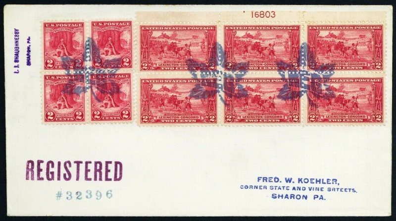 "REG" in Maple Leaf in Blue Registered Fancy Cancel Cover - Stuart Katz ...