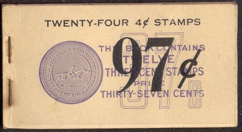 US Stamp #BK106 - Unexploded Booklet w/ 4 Panes of 6 #1036a and ...